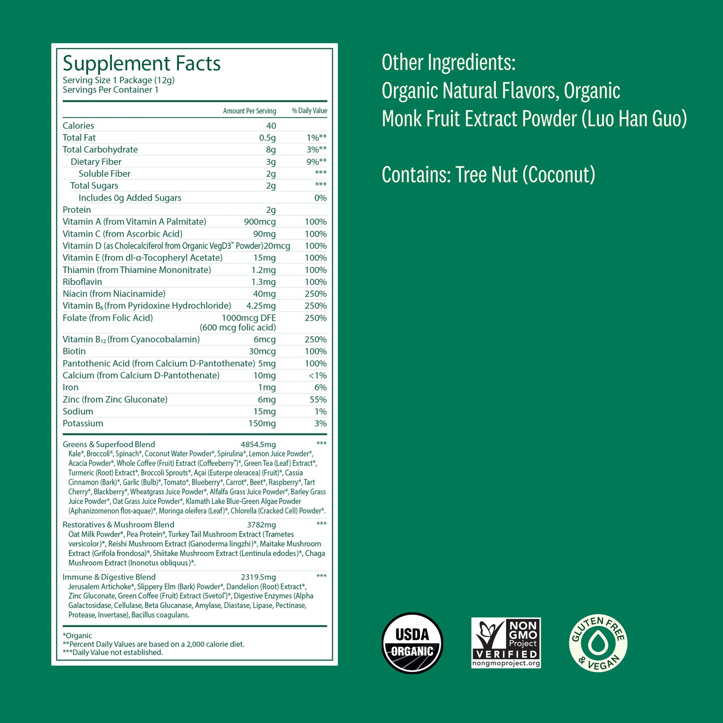 Organic Greens Powder Trial Pack | Suja Organic