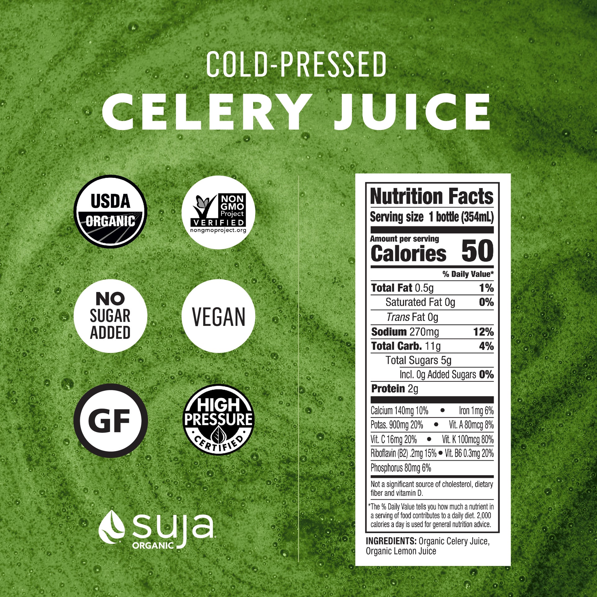 Organic Celery Juice Cold Pressed Juices Suja Organic